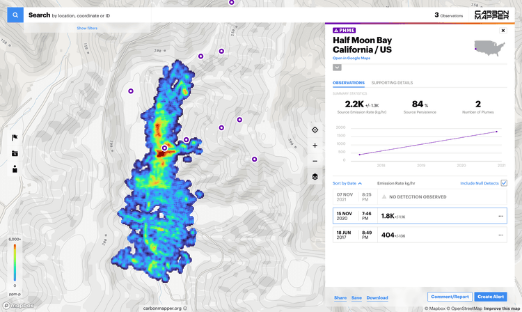 Methane, CO2 Detection Satellite | Greenhouse Gas | Carbon Mapper